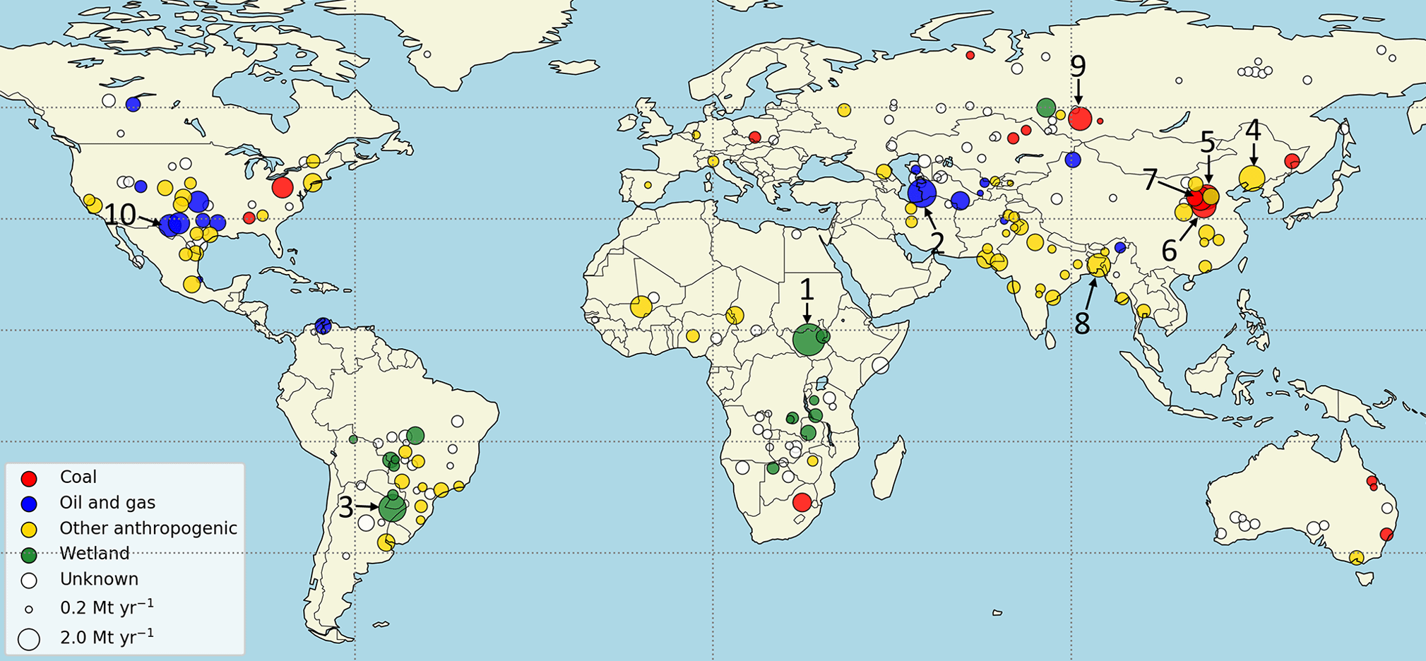 Identification of major persistent methane source regions - eo science ...